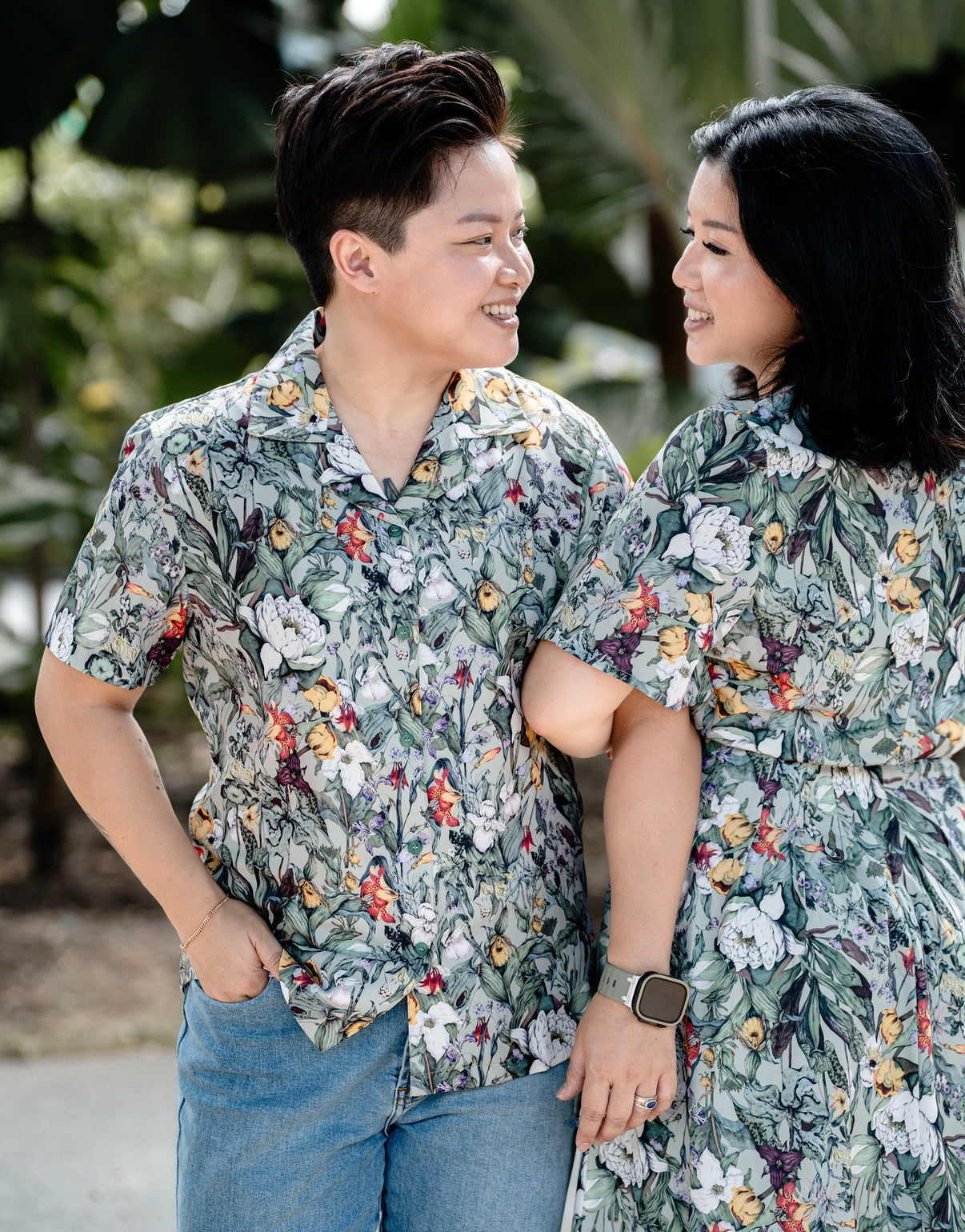 Atiba Shirt in Dusty Mint Blumen - Androgyny Collection | AMOI – AMOI ...