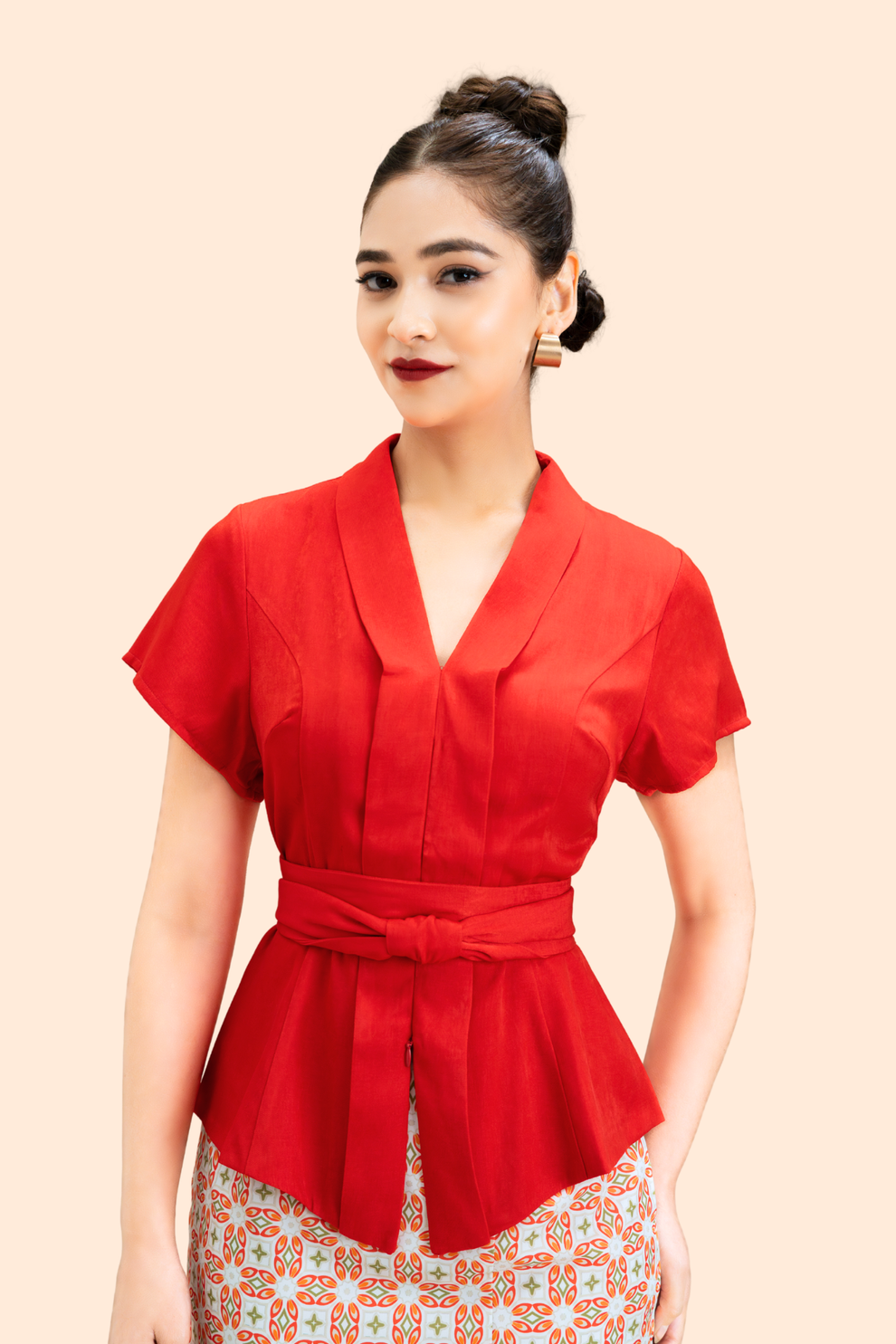 Li-Po Nyonya Top in Boudoir Red – AMOI Hallmark